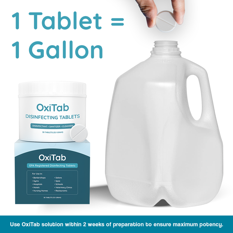 OxiTab Hospital-Grade HOCl Disinfectant Tablets | EPA Registered